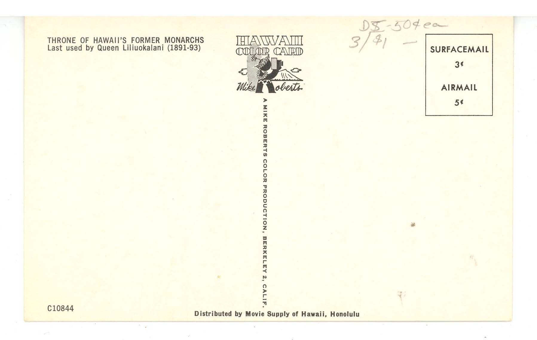 HI - Honolulu. Throne of Hawaii's Former Monarchs | United States ...