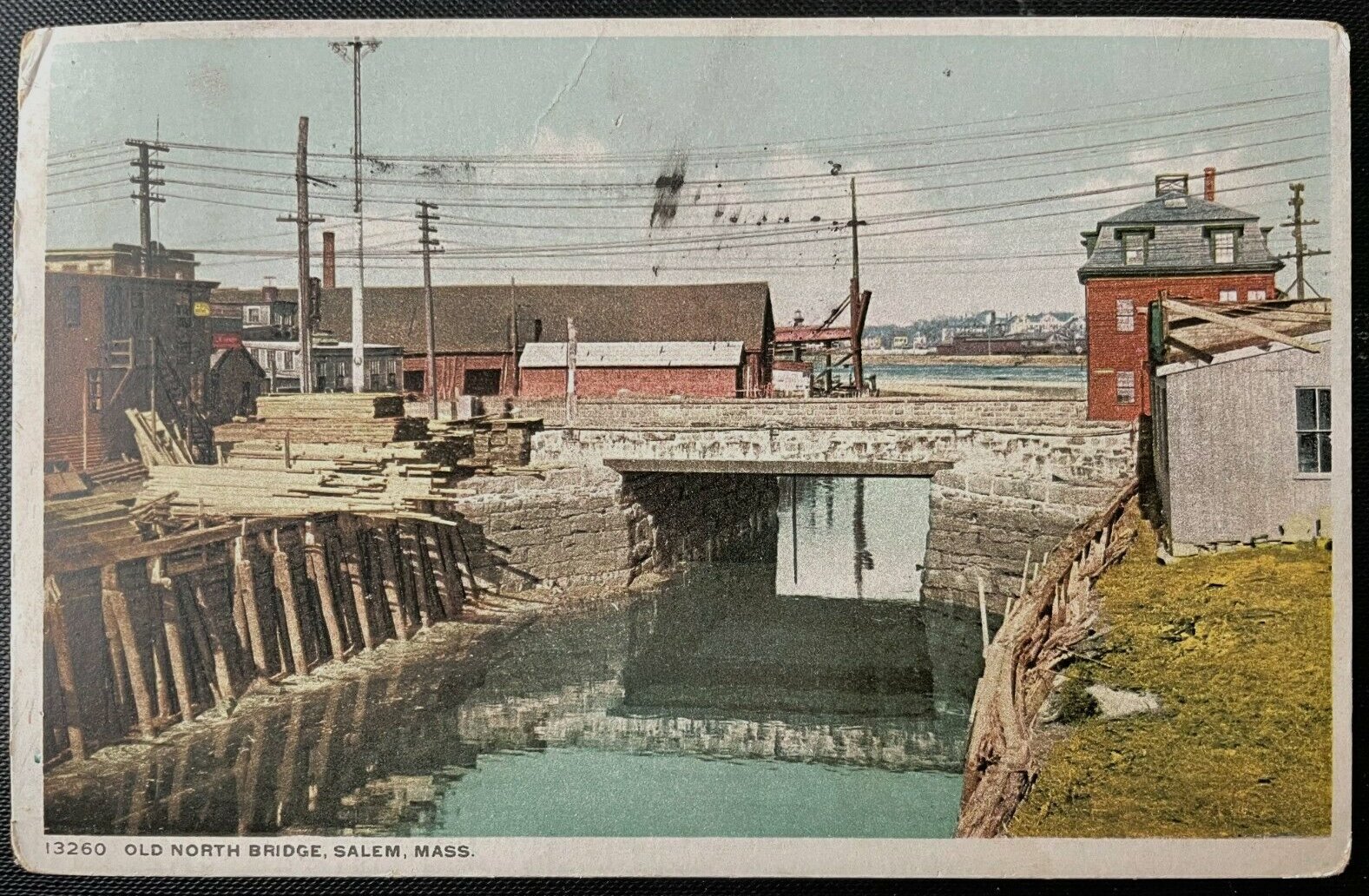 Vintage Postcard 1915-1930 Old North Bridge Salem Massachusetts ...