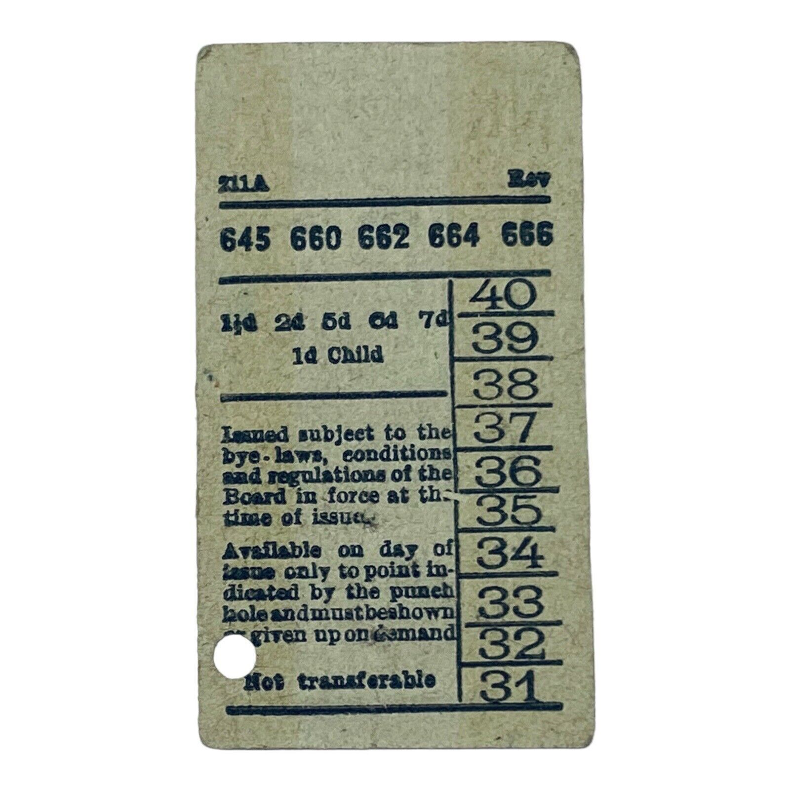 Vintage L.T. Trolleybuses, London Transport Bell Punch Ticket ...