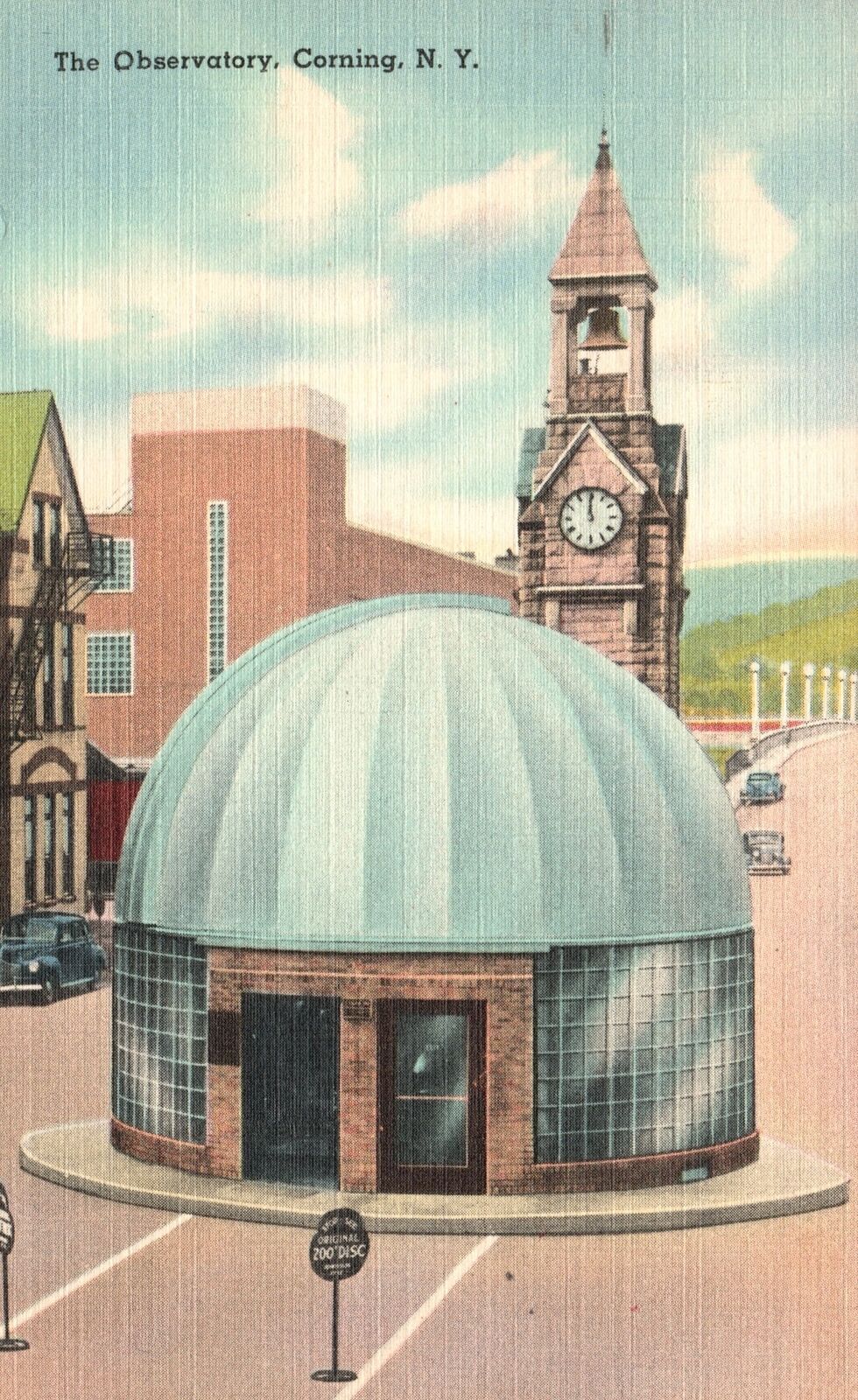 Vintage Postcard 1950's Observatory 200 Inch Telescope Disc Corning New ...