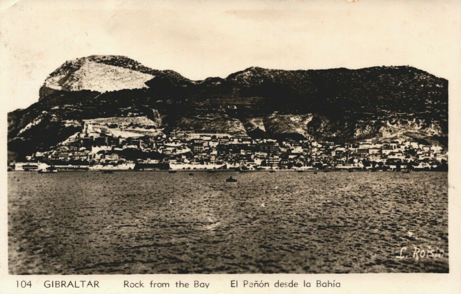 Gibraltar Rock From The Bay Vintage RPPC 03.95 | Europe - United ...
