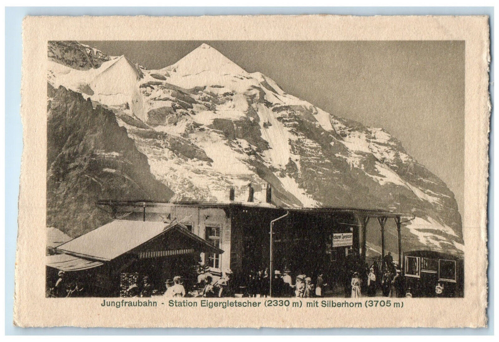 c1920's Station Eigergletscher With Silberhorn Jungfraubahn Switzerland ...