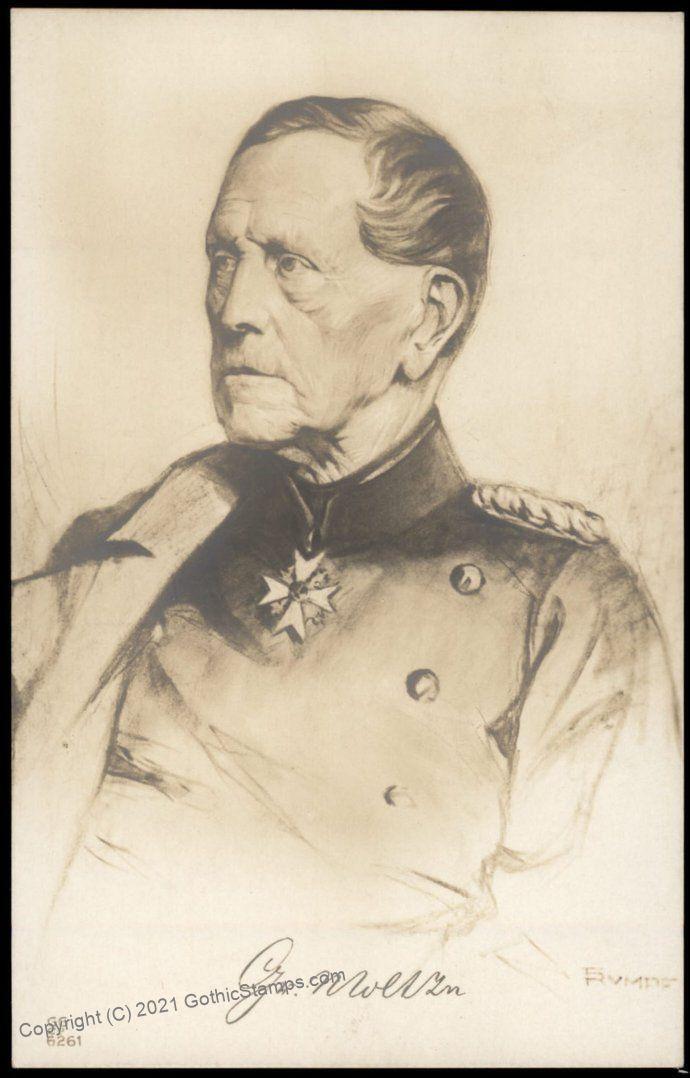 Germany WWI General Graf von Moltke Elder Artist Signed RPPC G77362 ...