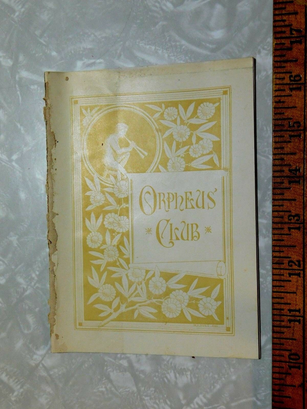 1885 Orpheus Club - Musical Concert Program Booklet, Springfield, MA A0 ...
