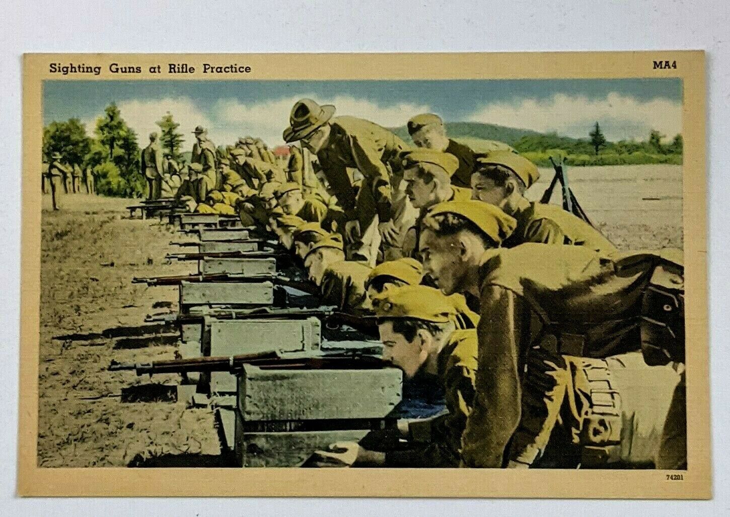 1940s WWII Era US Army Soldiers Rifle Range M1 Garand Basic Training ...