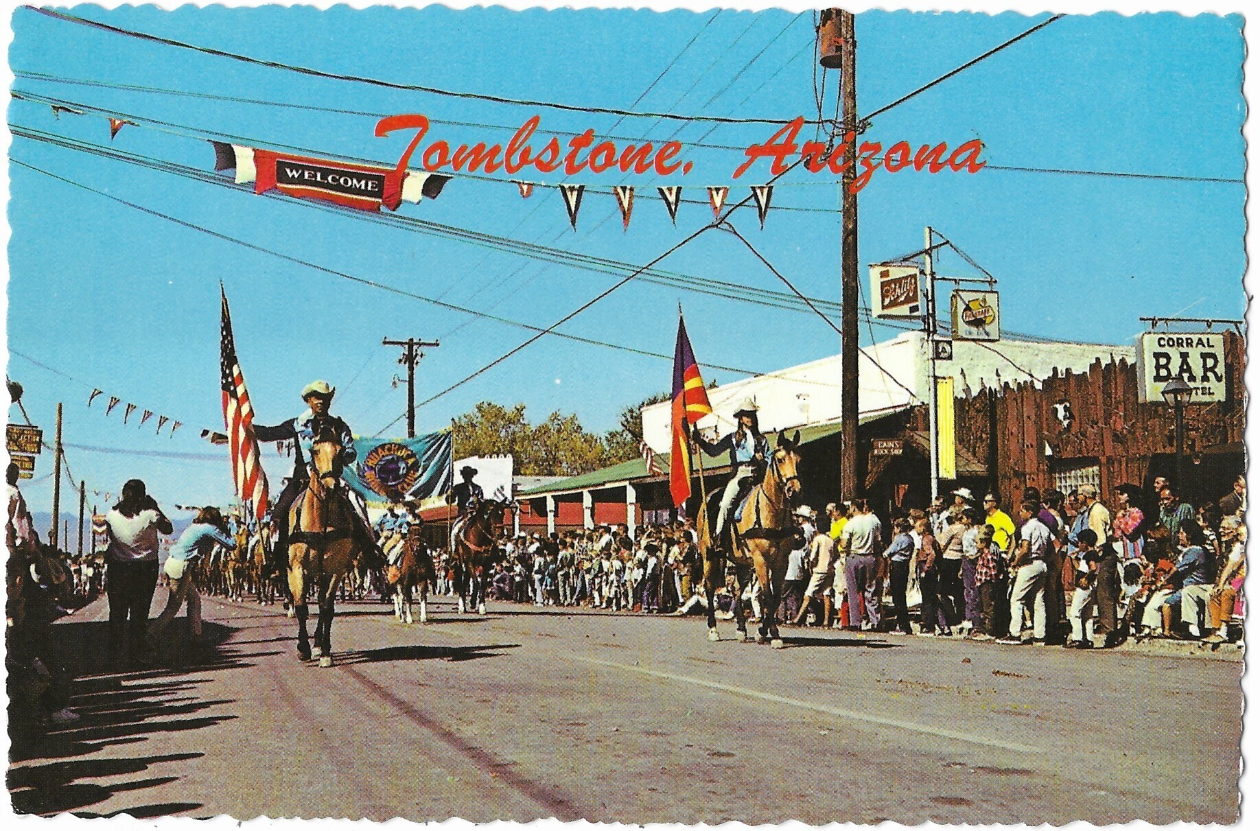 Helldorado Days Parade in Tombstone Arizona Schlitz Sign 4 by 6 ...
