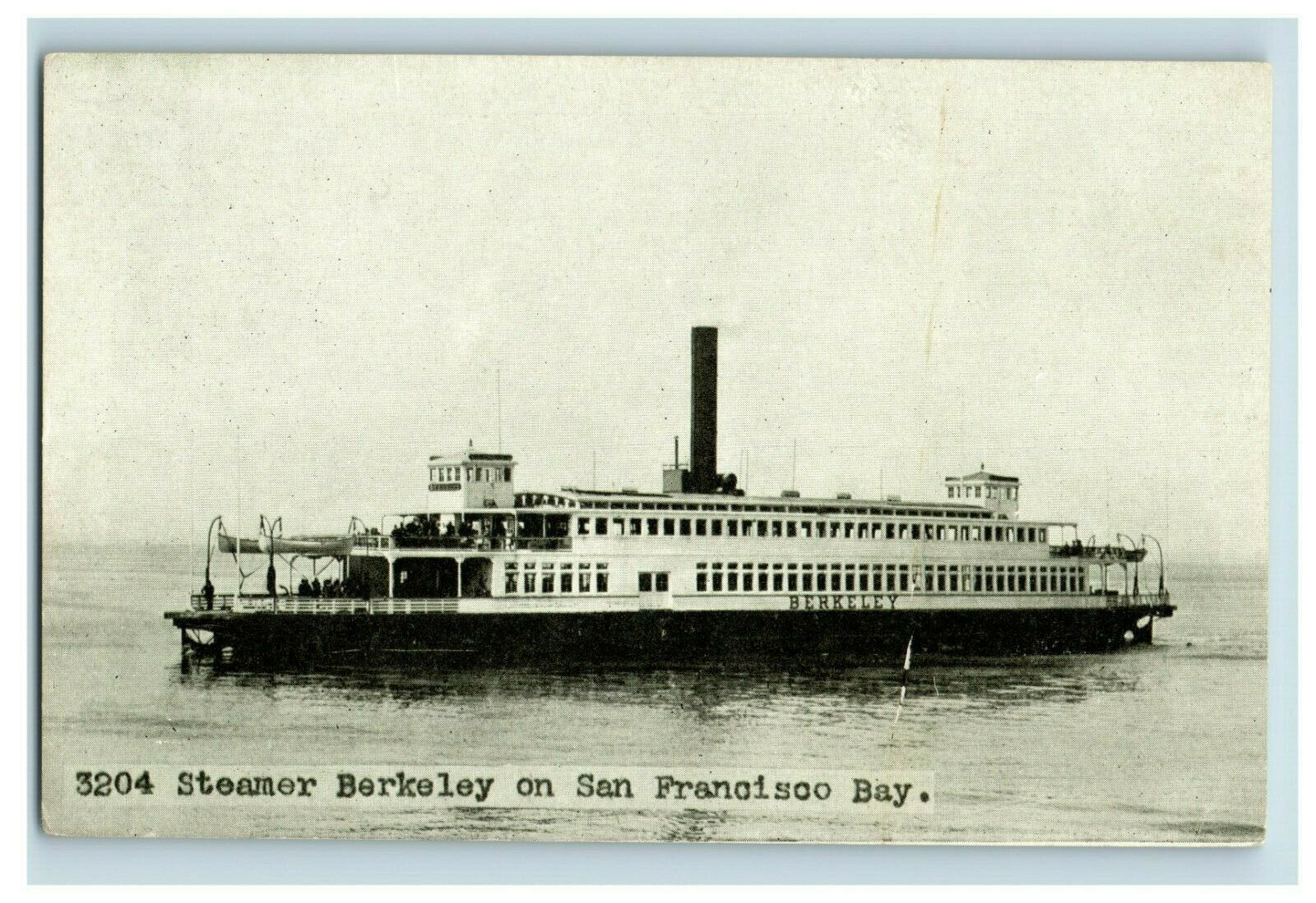 Vintage Post Card Steamer Berkeley on San Francisco Bay Steamship G1 ...