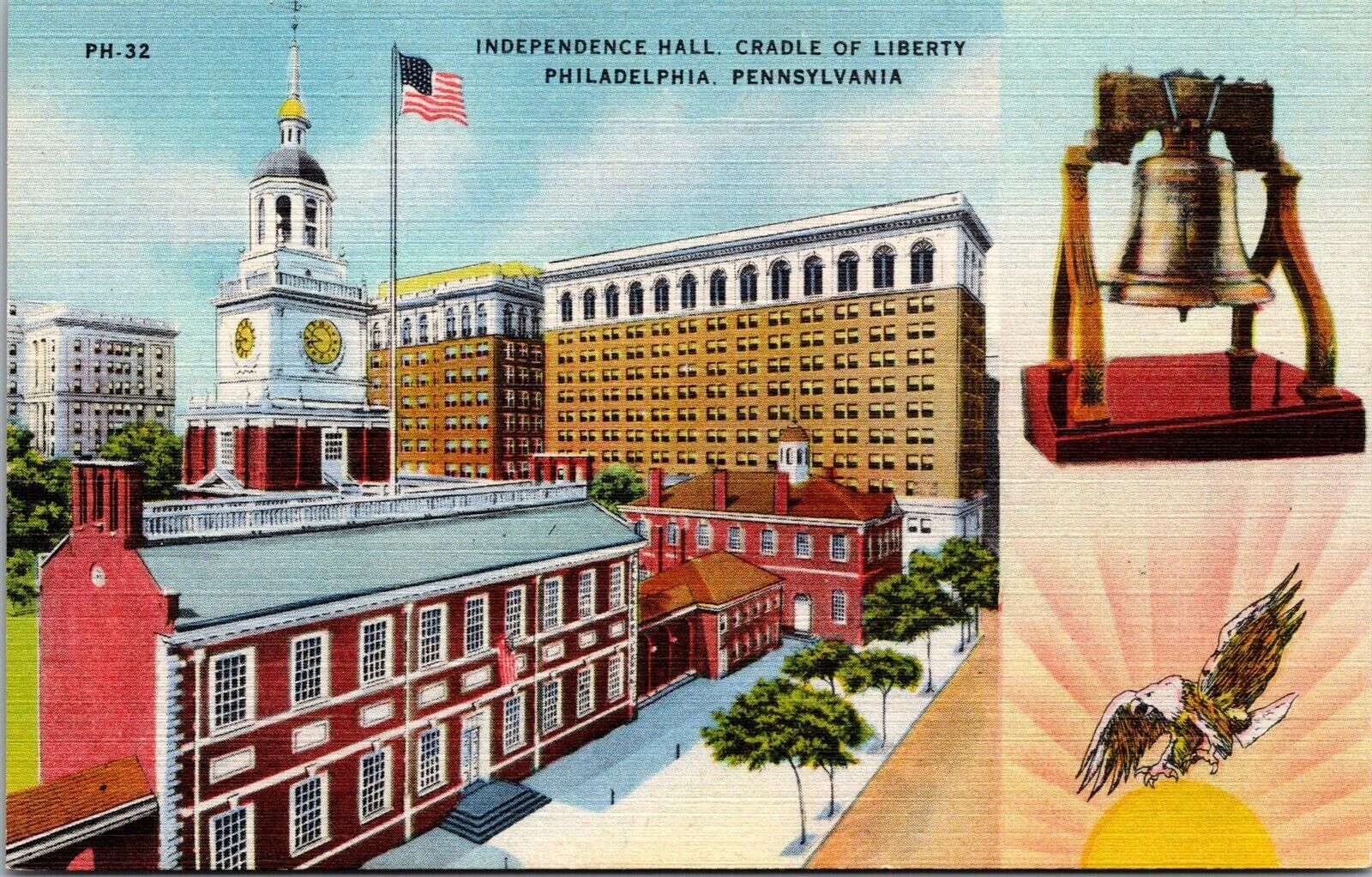 Vtg Philadelphia PA Independence Hall Cradle of Liberty 1930s View ...