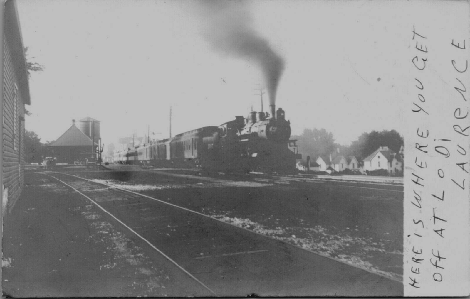 Lodi Wisconsin Steam Locomotive 1307 Station Water Tower RPPC - A20 ...