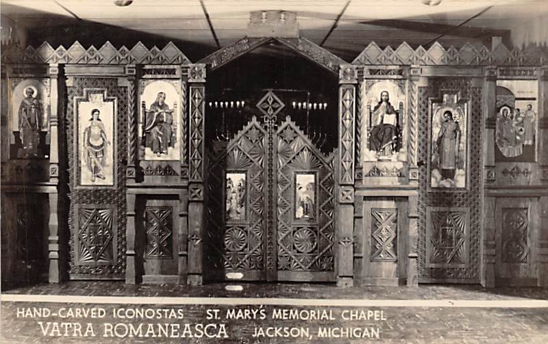 Saint Mary Memorial Chapel Hand Carved Iconostas, real photo Jackson MI ...
