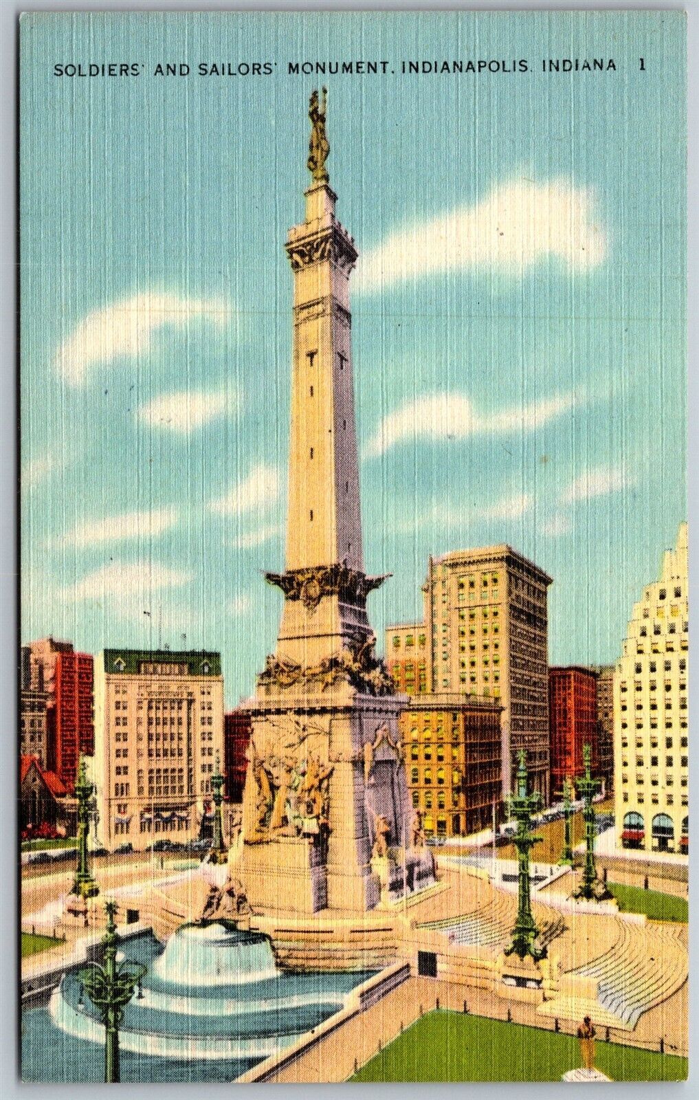 Vtg Indianapolis Indiana IN Soldiers & Sailors Monument 1940s View ...