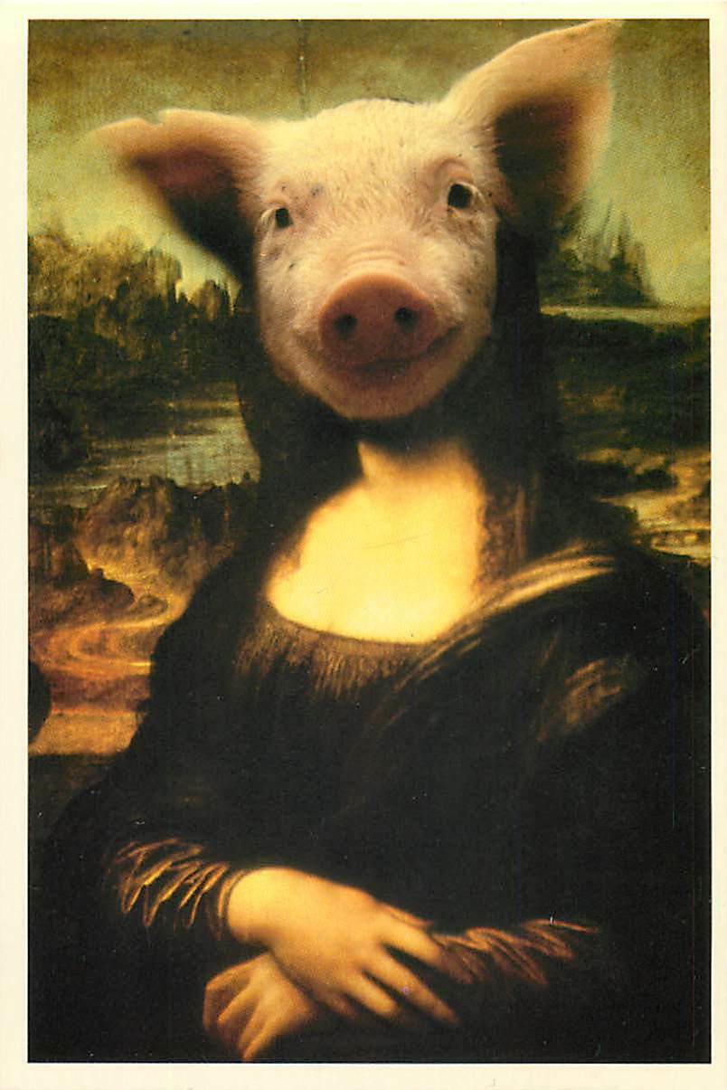 Mona Lisa as a Pig by Alfred Gescheidt Leonardo da Vinci Altered Art ...
