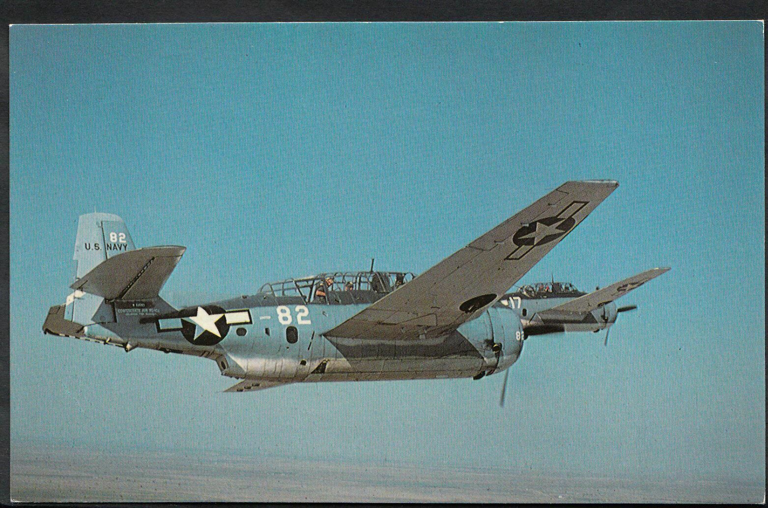 Military Aviation Postcard - Grumman TBM Avenger US Navy Torpedo Bomber ...