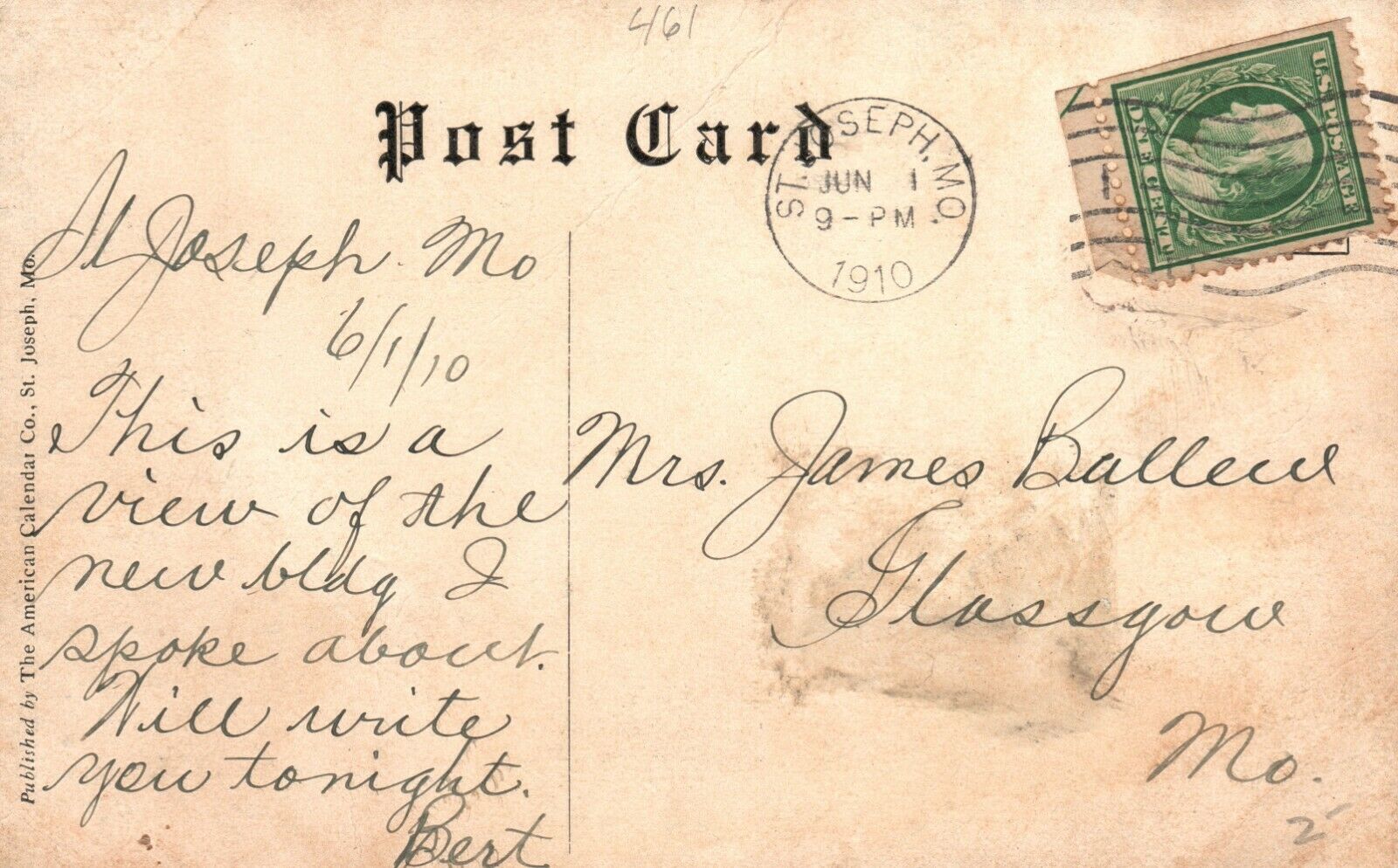 Vintage Postcard 1910 Corby Forsee Building A St. Joseph Skyscraper ...