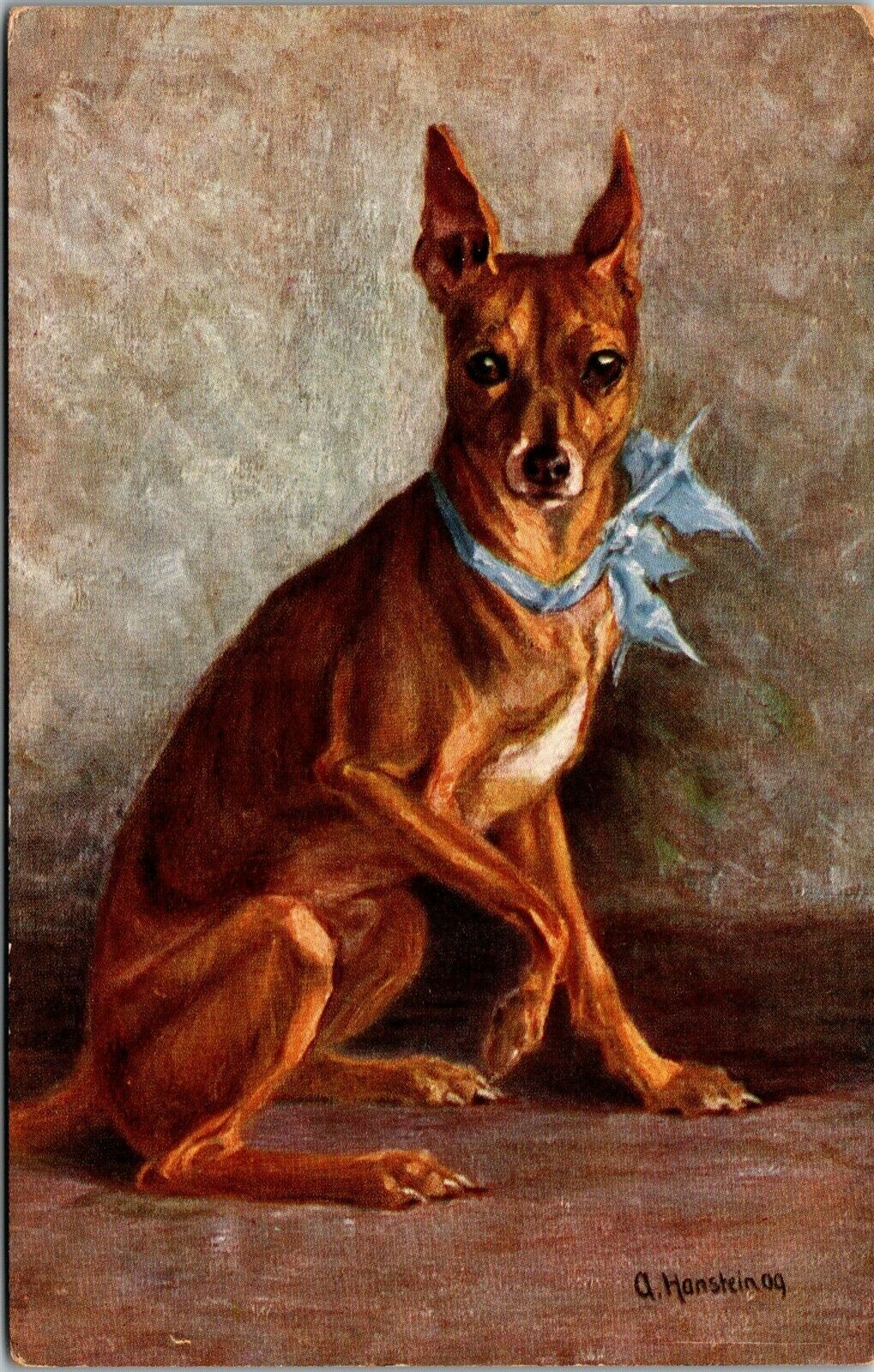 Vtg Greyhound Our Dogs Series Signed A Hanstein Art 1910s Tuck Oilette ...