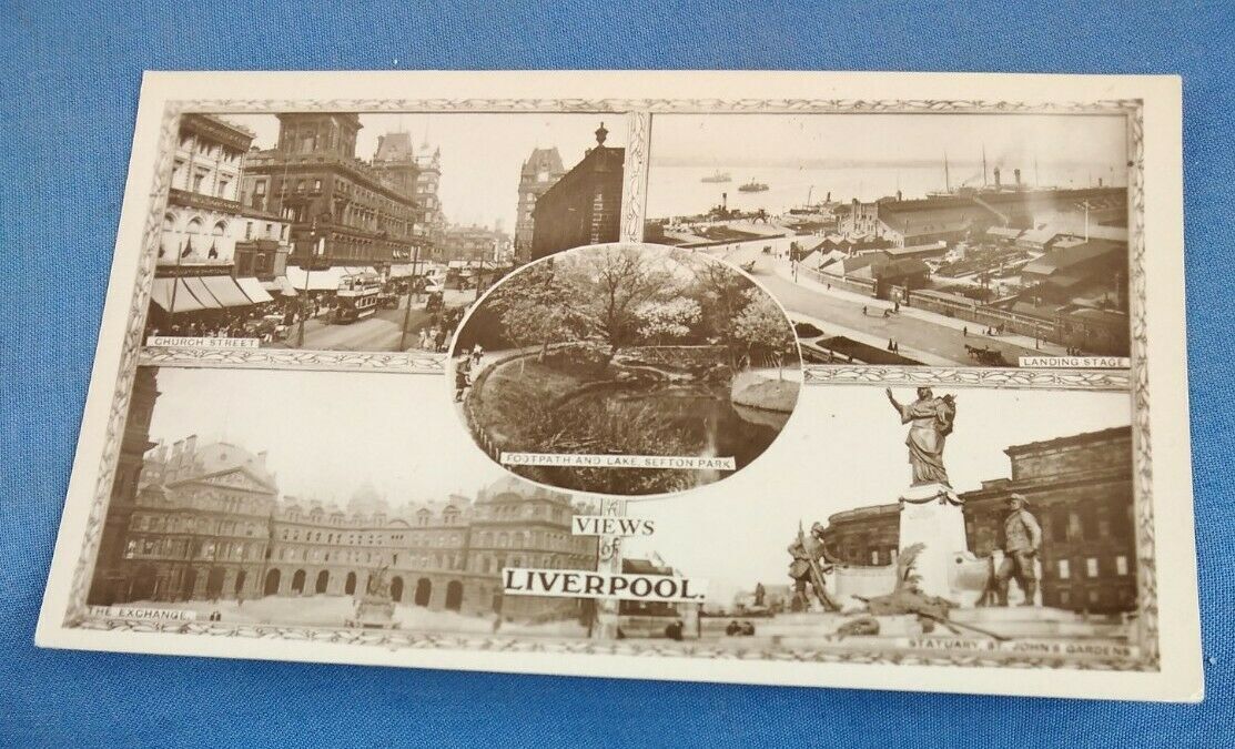 Vintage Real Photo Multiview Postcard Views Of Liverpool K1F | Europe ...