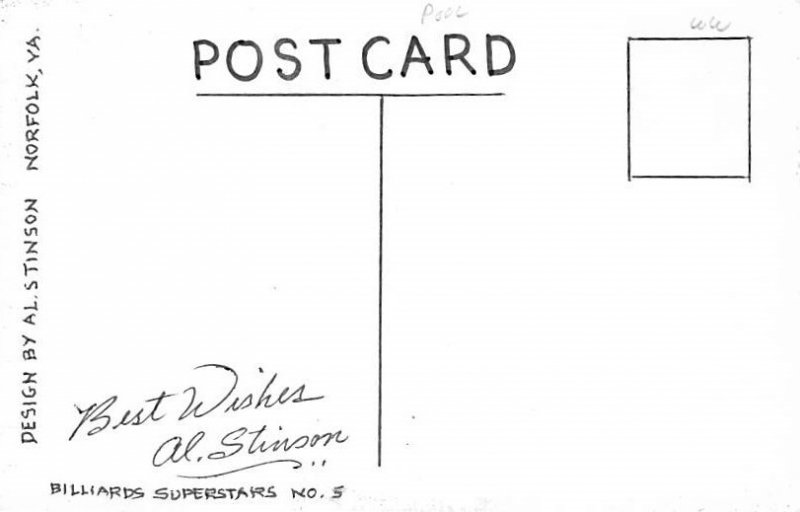 Luther Wimpy Lassiter Pool Billiards Carte Postale Unused | Topics ...