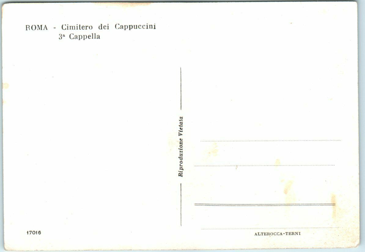 Postcard - Crypt of the Skulls - Capuchin Crypt - Rome, Italy | Europe ...