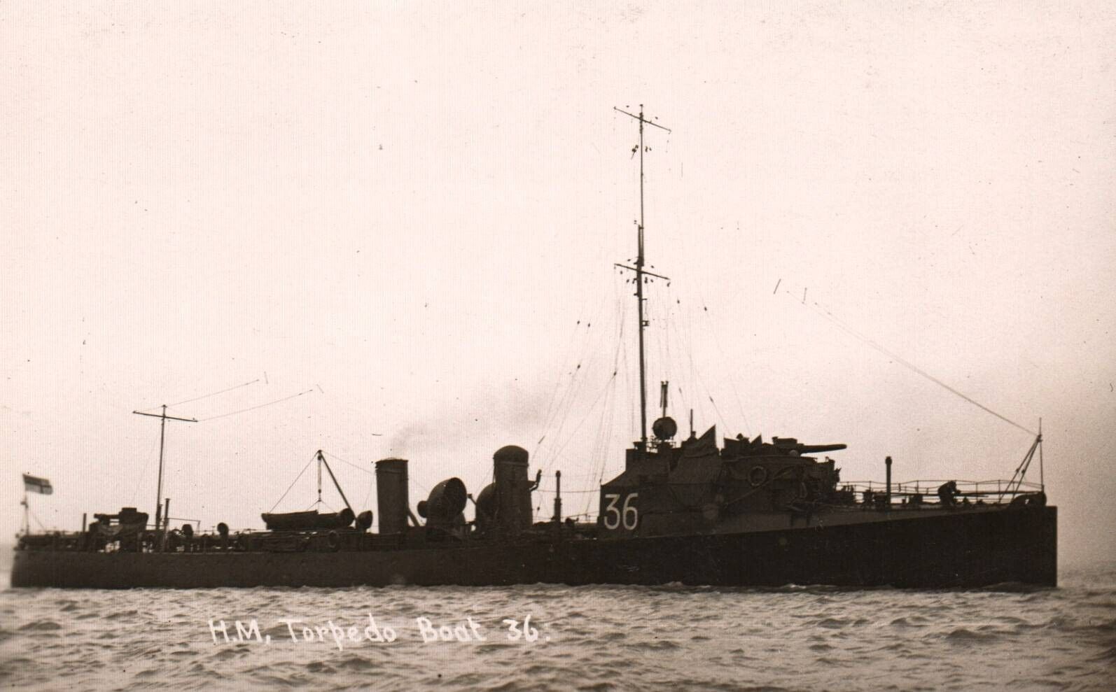 RPPC Photo British Royal Navy WWI HM Torpedo Boat No. 36 c.1910 | Other ...