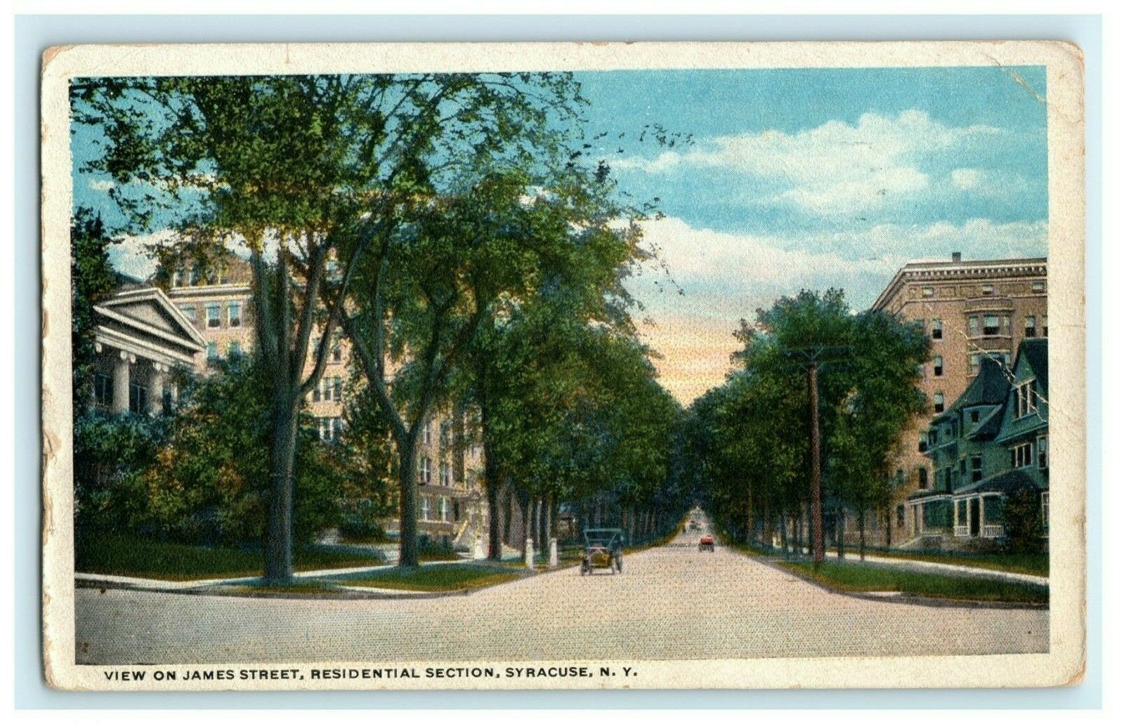 James Street Syracuse 1920 Northrup Station New York Postcard Vintage ...