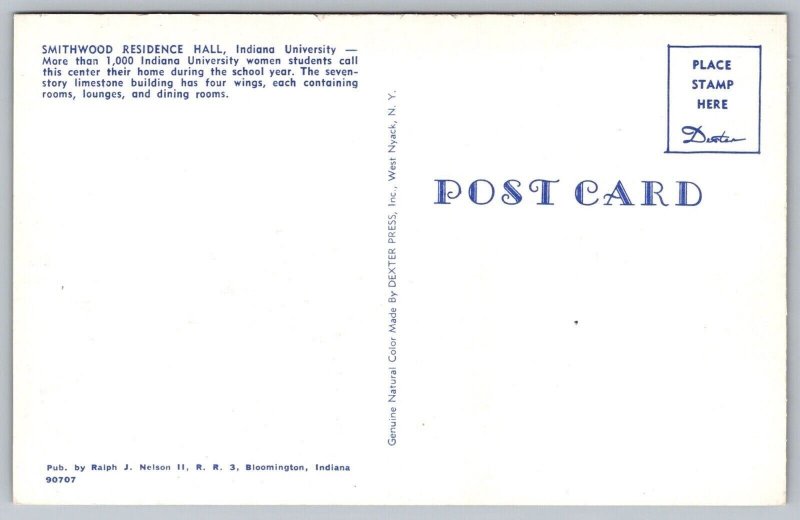 Smithwood Residence Hall Indiana University Birds Eye View Old Cars VNG ...