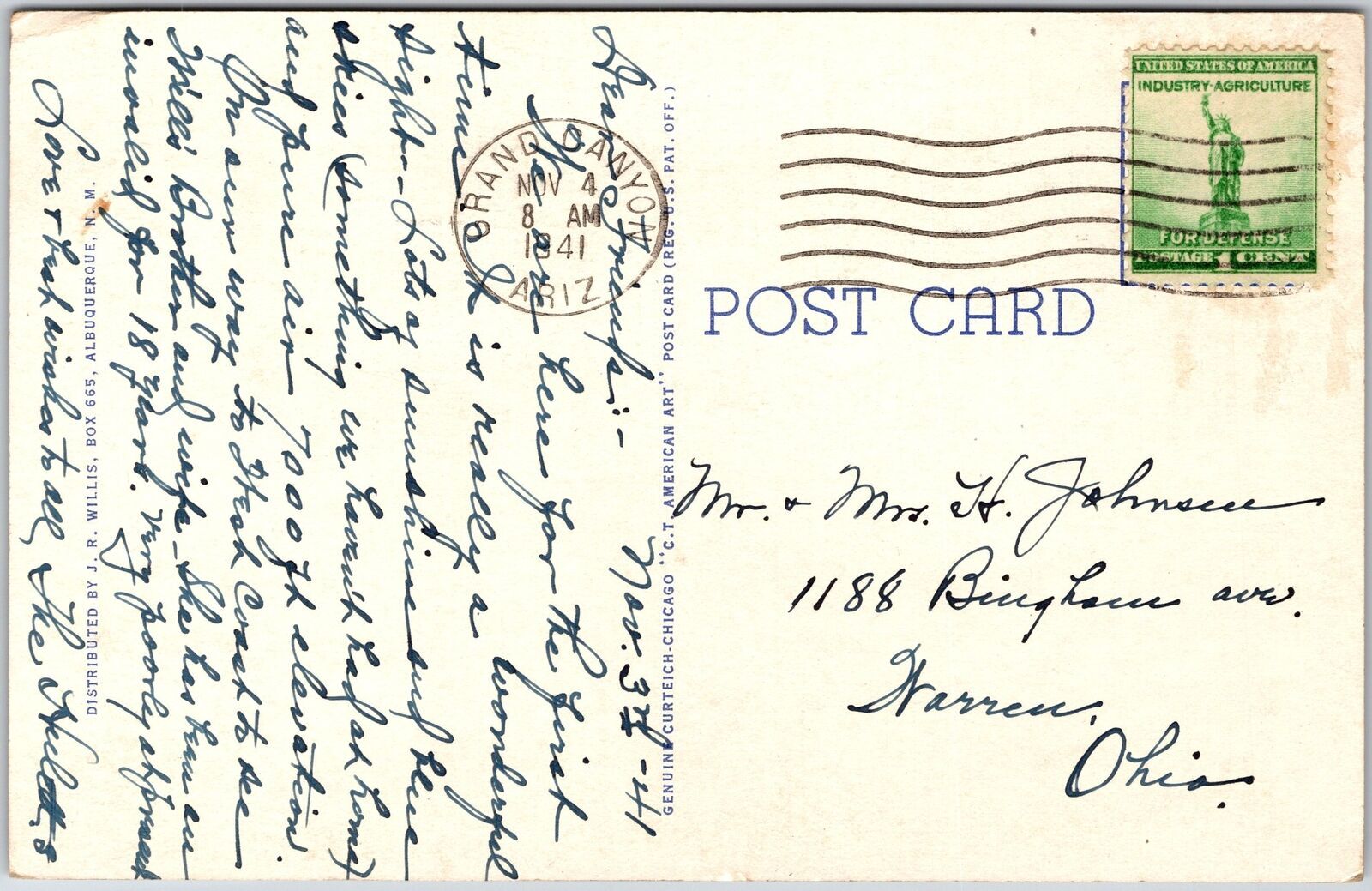 Arizona, 1941 Grand Canyon, National Park, Poem by Henry Felton Huse ...