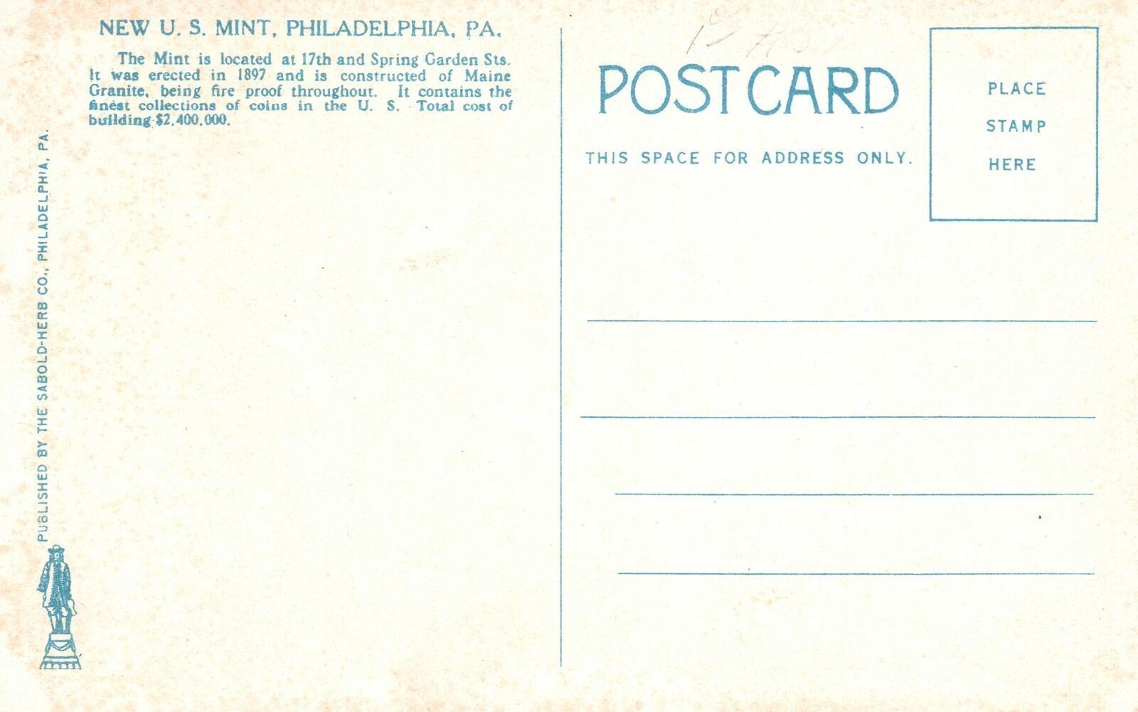 Vintage Postcard 1920's New US Mint Building Philadelphia Pennsylvania ...