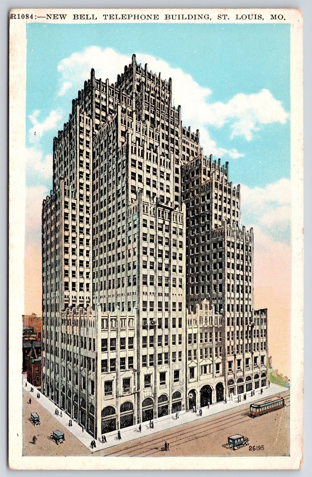 New Bell Telephone Building Saint Louis Missouri MO Skyscraper Roadway ...