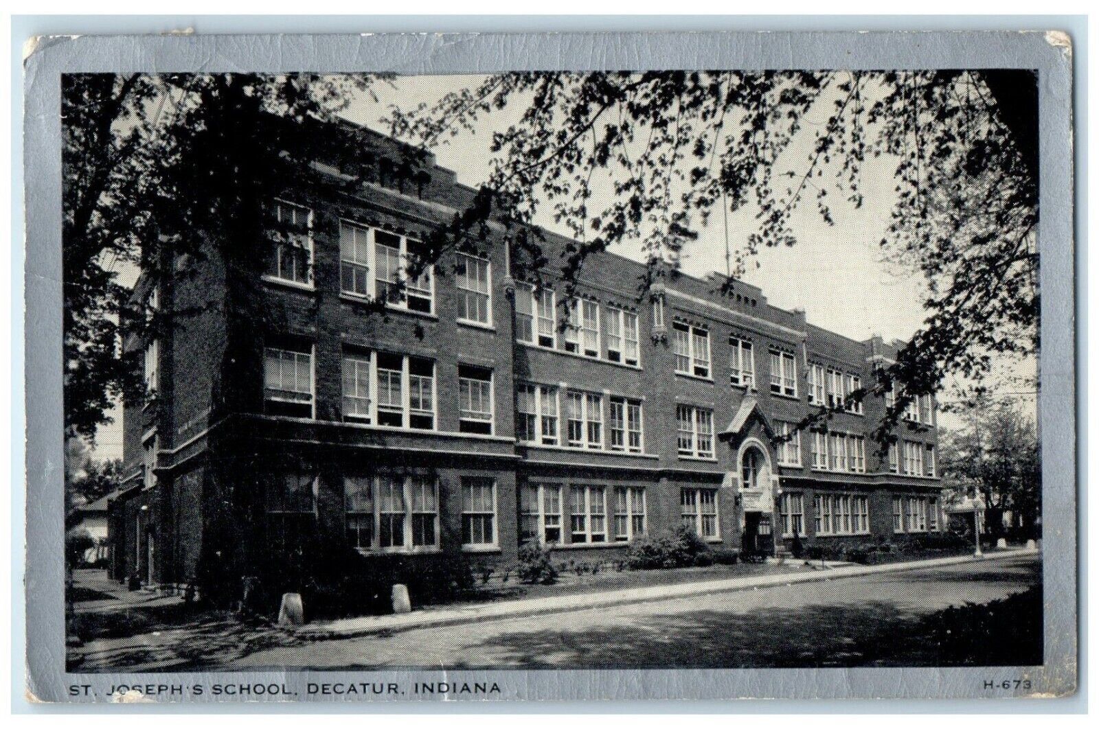 1945 St. Joseph's School Exterior Building Decatur Indiana IN Vintage ...