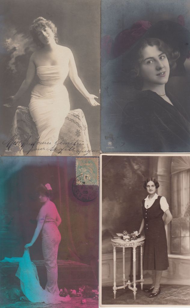GLAMOUR LADIES Real Photos 114 Vintage Postcards pre-1940 (L5037 ...
