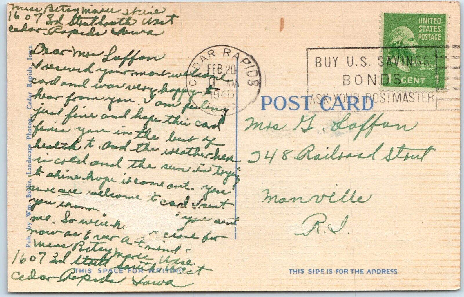 c1940s Cedar Rapids, IA Memorial Building Island Plaza Park Landscaping ...