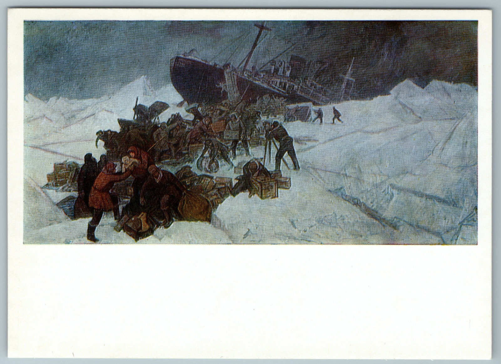 1976 "Crushed of Chelyuskin steamship" Escape on Ice Ship Boat Russian ...