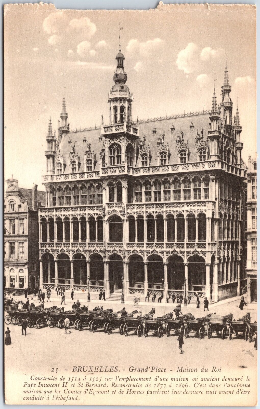 Vintage Postcard the King's Quarters and Royal Palace at Brussels ...