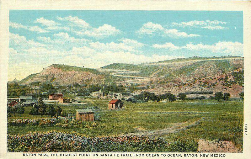 1930s Raton Pass New Mexico Santa Fe Trail Postcard Stewart Teich 5236 ...