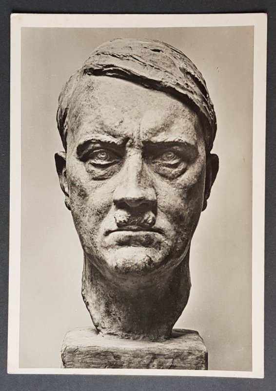 Third Reich Original Propaganda Postcard Adolf Hitler Bust Sculpture ...