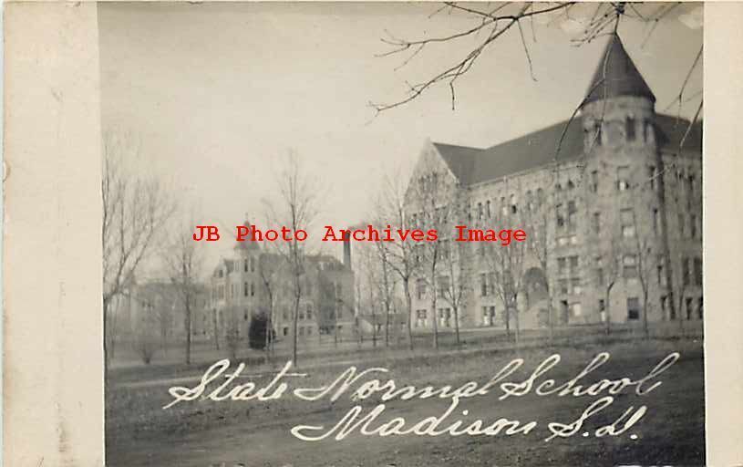 SD, Madison, South Dakota, RPPC, State Normal School, Exterior Scene ...