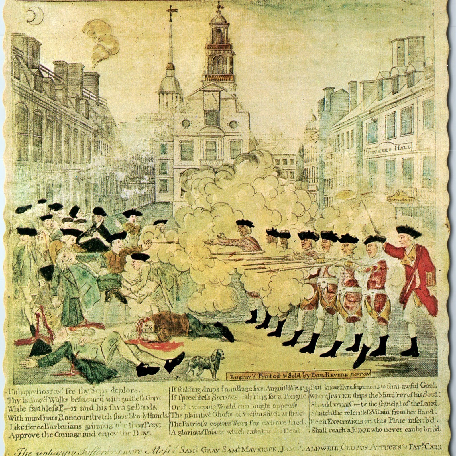 c1970s American Revolution Boston Massacre Paul Revere Bicentennial 4x6 ...