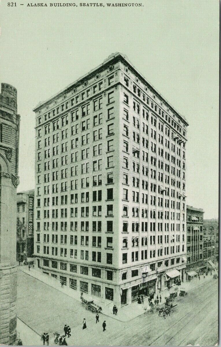 Seattle WA Alaska Building c1908 Postcard E90 | United States ...