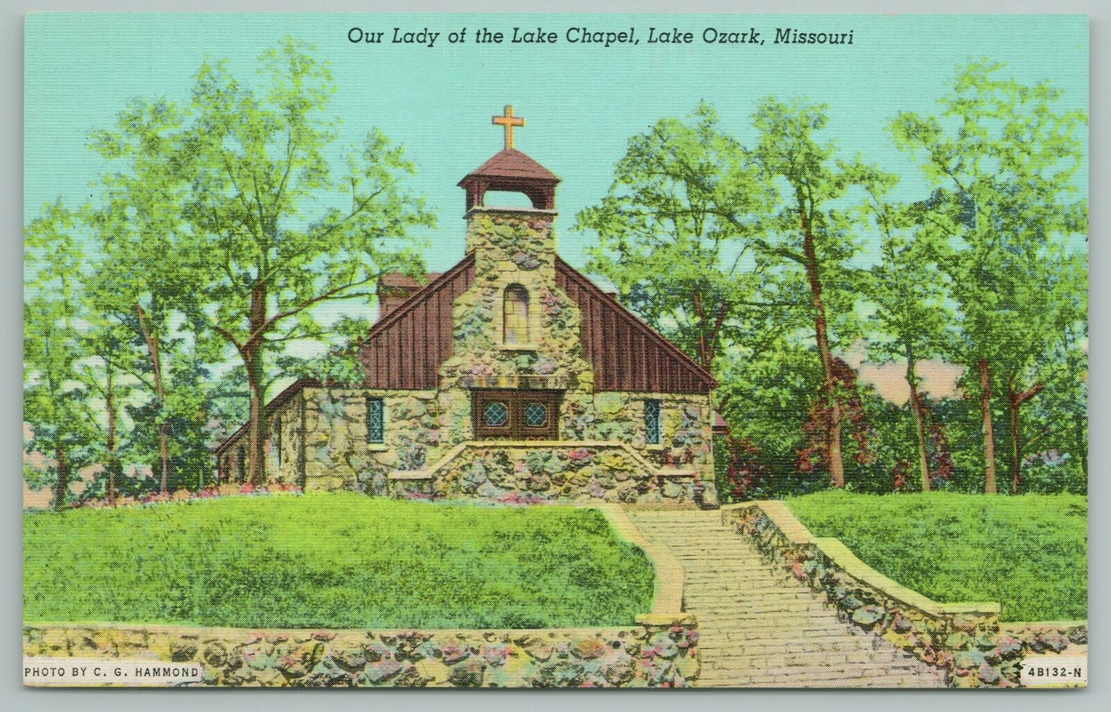 Lake Ozarks Missouri~Our Lady Of Lake Chapel Front View~Vintage ...