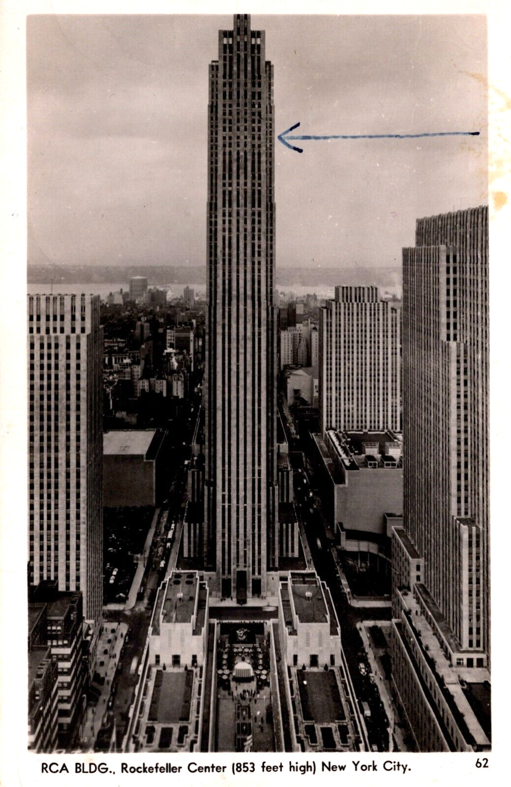 USA New York City RCA Building Rockefeller Center Vintage RPPC 09.92 ...