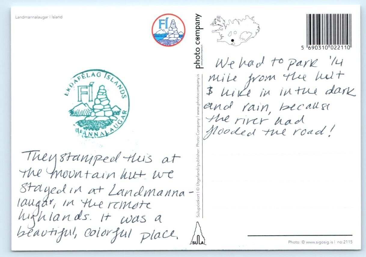 Landmannalaugar multiview ICELAND 4x6 Postcard | Europe - Iceland ...