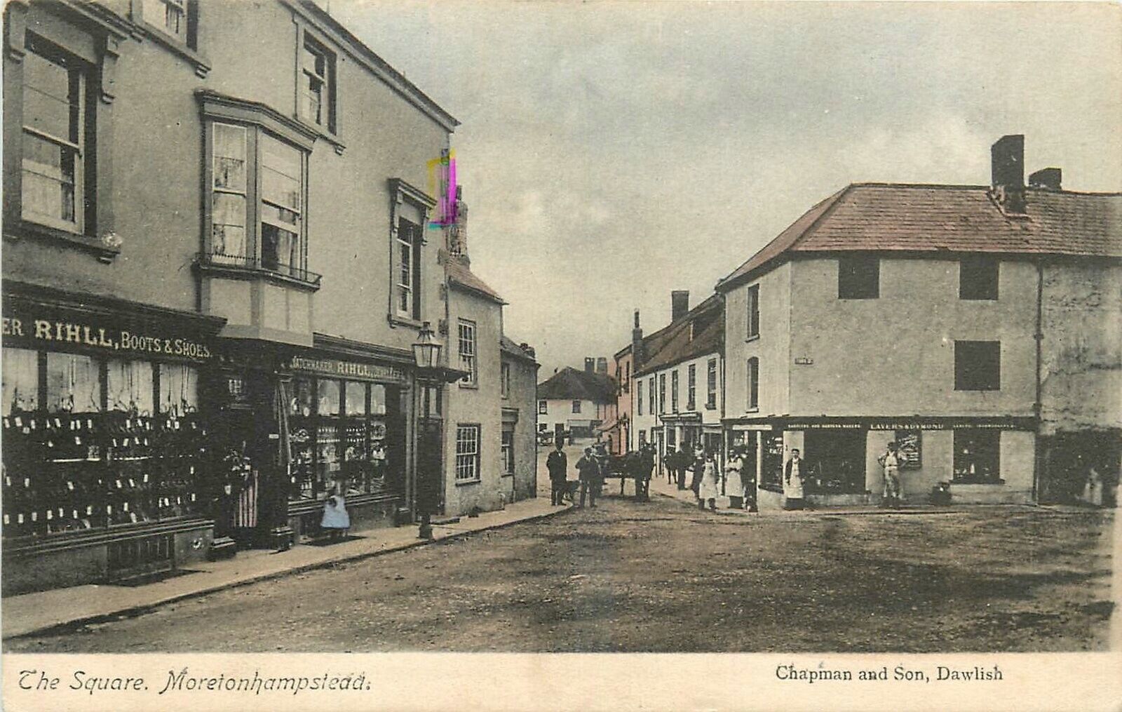 1905 UK Devon The Square Moretonhampstead Chapman & Son Postcard 25 ...