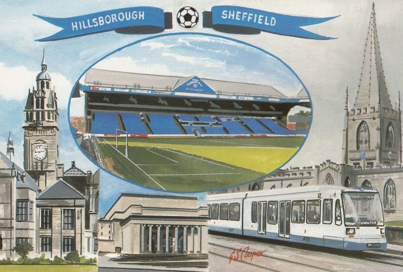 Sheffield FC Football Stadium Bus Trams Fans To Ground 1996 Postcard ...
