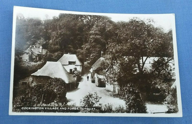 Vintage Real Photo Postcard Cockington Village And Forge Torquay Devon ... Vintage Real Photo Postcard Cockington Village And Forge Torquay Devon ...