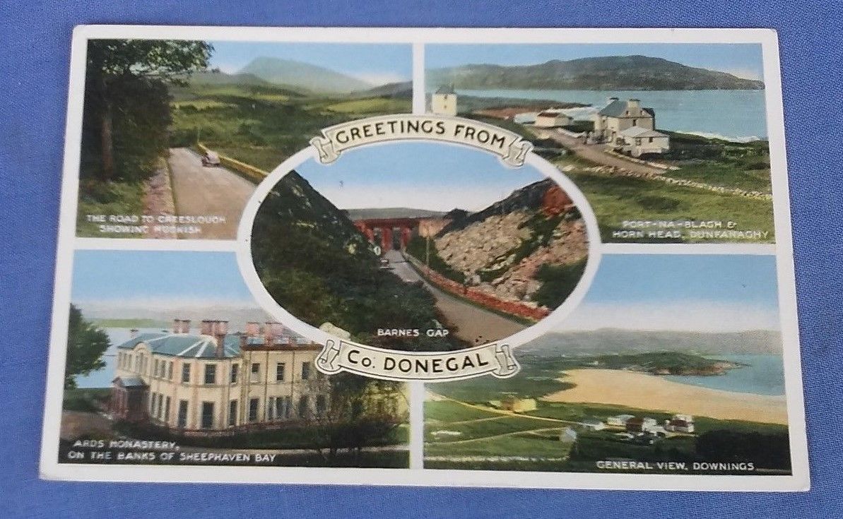 Vintage Butlers Multiview Postcard Greetings From Co.Donegal B1D ...