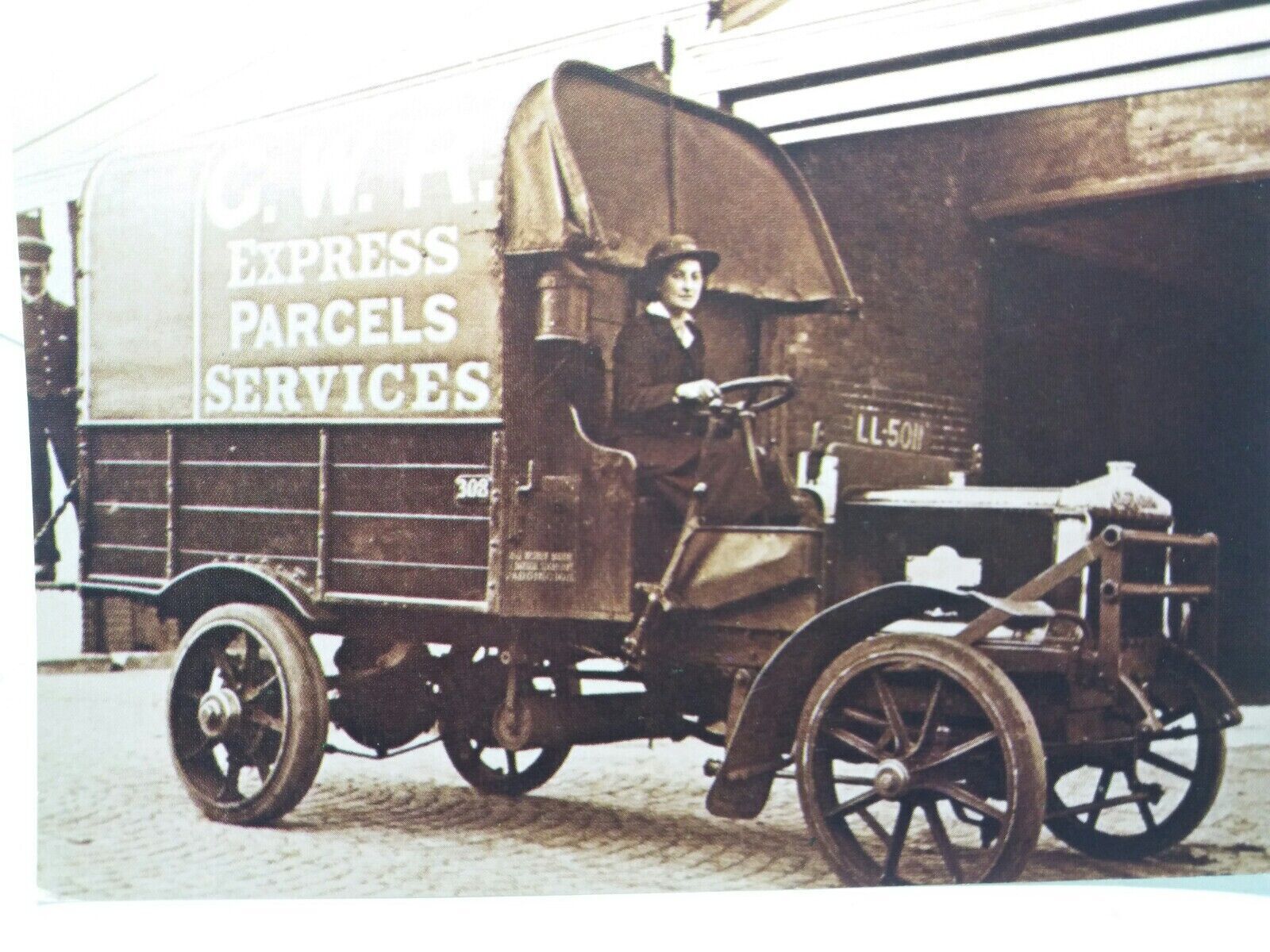 GWR Express Parcels Services Truck Lady Driver WW1 War Work Railway ...