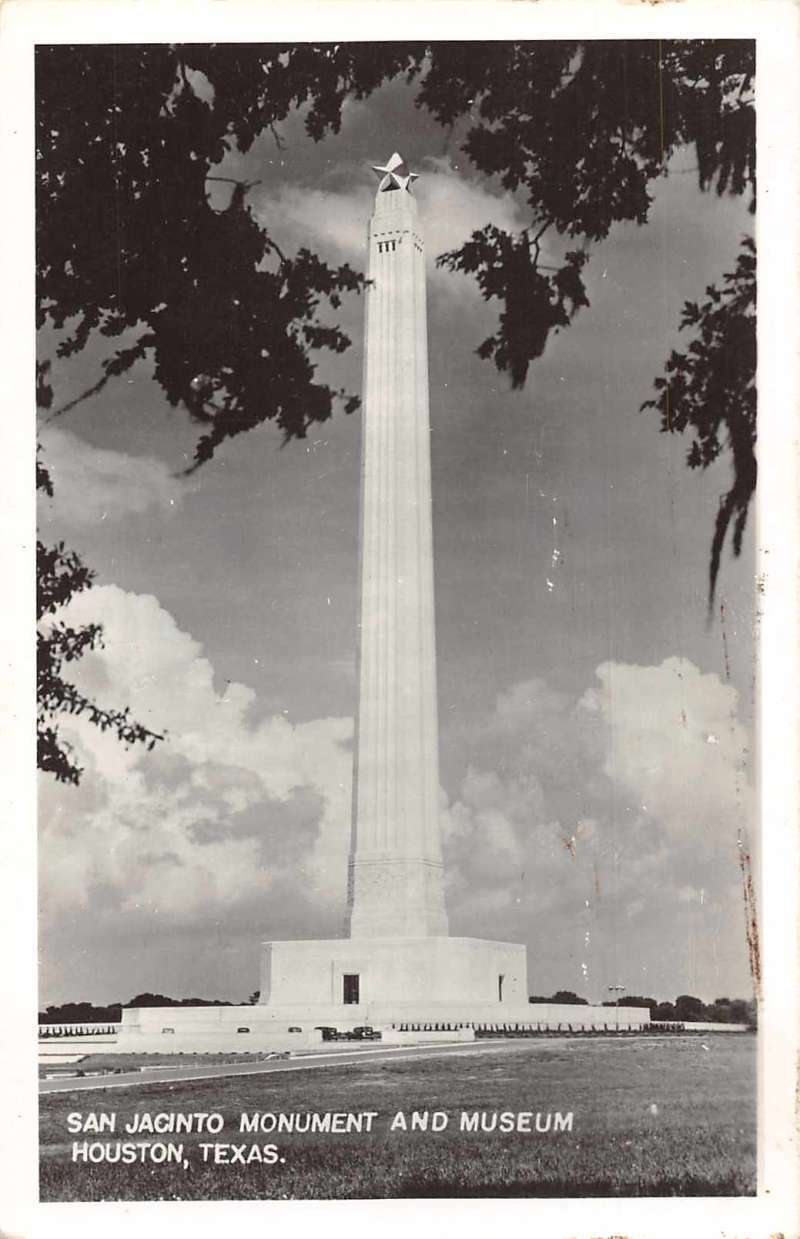 Houston Texas San Jacinto Monument and Museum Real Photo Postcard ...