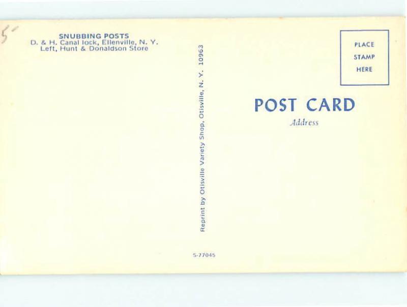 Snubbing Post D and H Canal Docks Ellenville New York Stores Postcard ...