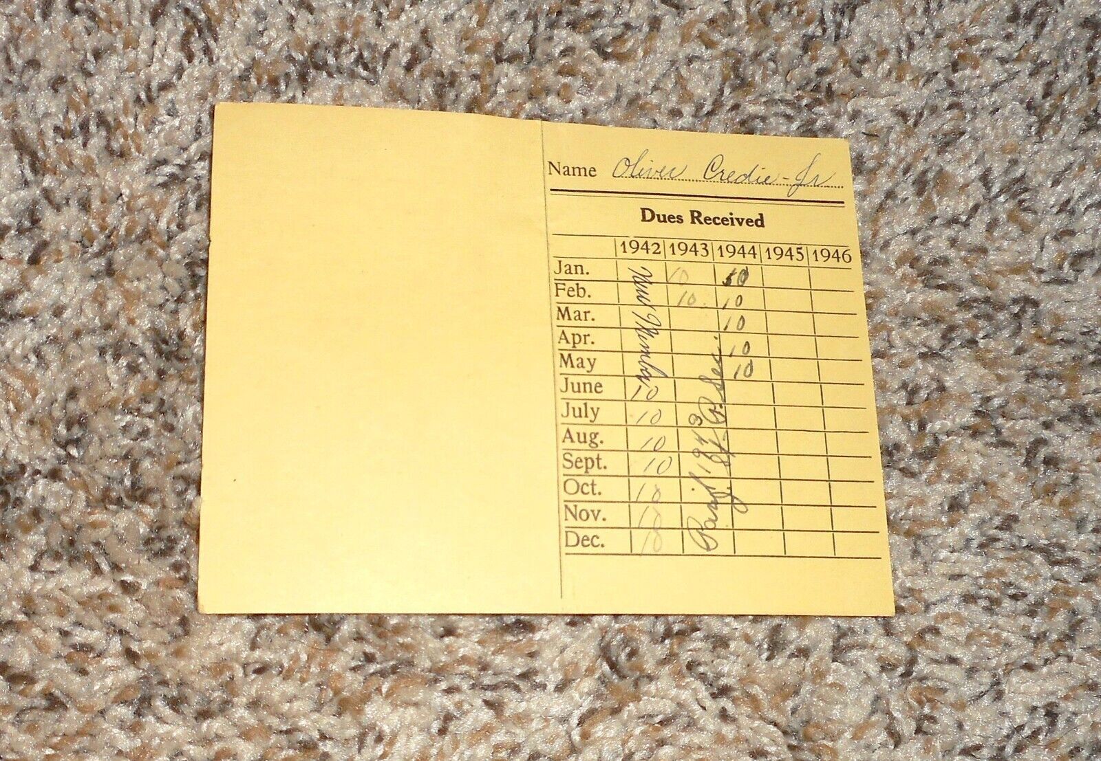 1945 League of The Sacred Heart Plainfield CT Connecticut Member Dues ...