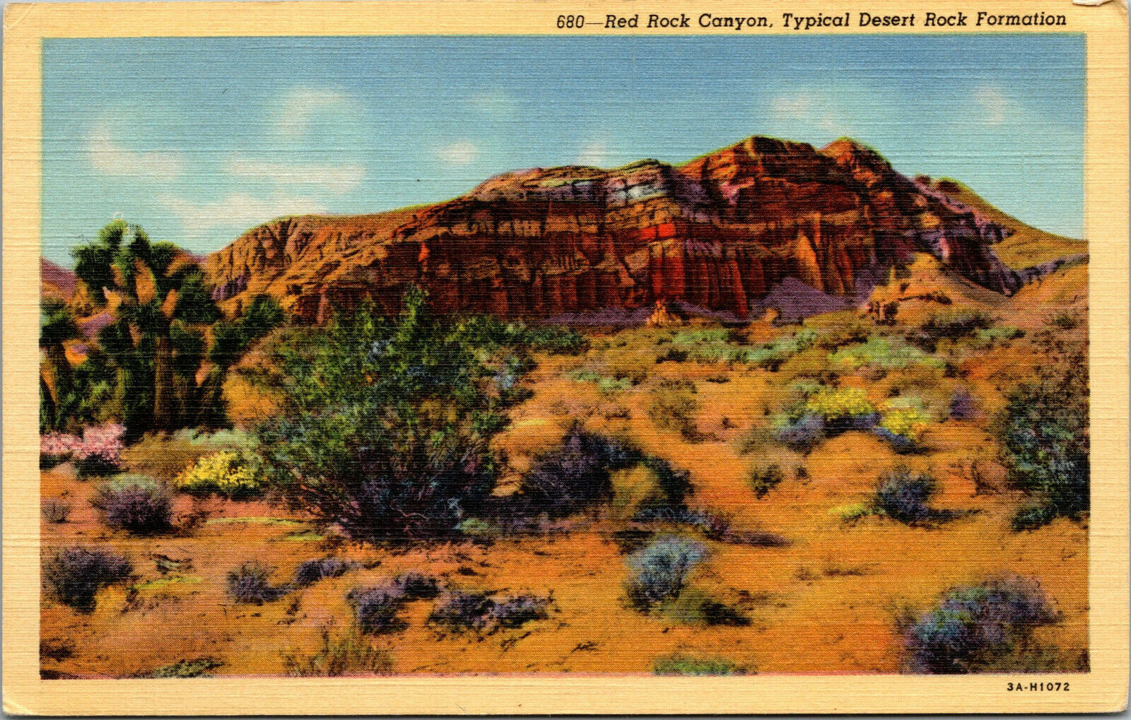 Vtg 1930s Red Rock Canyon Desert Rock Formation Las Vegas Nevada NV ...